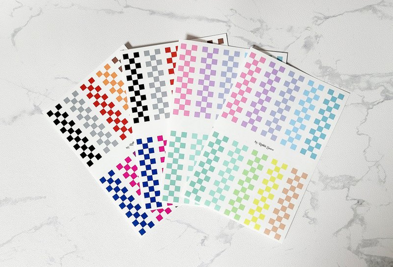 Checkerboard stickers snow rabbit｜貼紙人氣榜 - Pinkoi