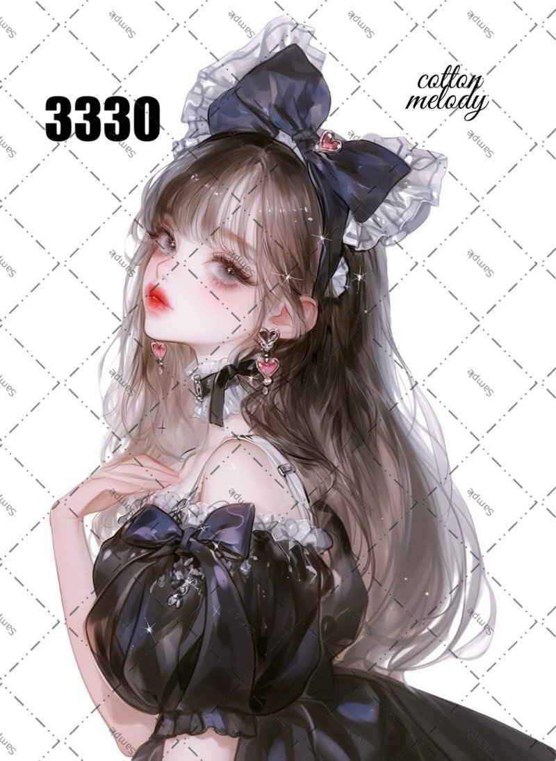 original sticker no.3330 人物ステッカー オリジナルステッカー オリジナル人物ステッカー 装飾ステッカー cotton melody cotton-melody｜貼紙人 ...