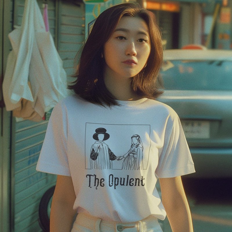 Opulent 中性短袖T恤 白色 休閒禮物文青夏日穿搭藝術設計畫 hipster｜女 T 恤人氣榜 - Pinkoi