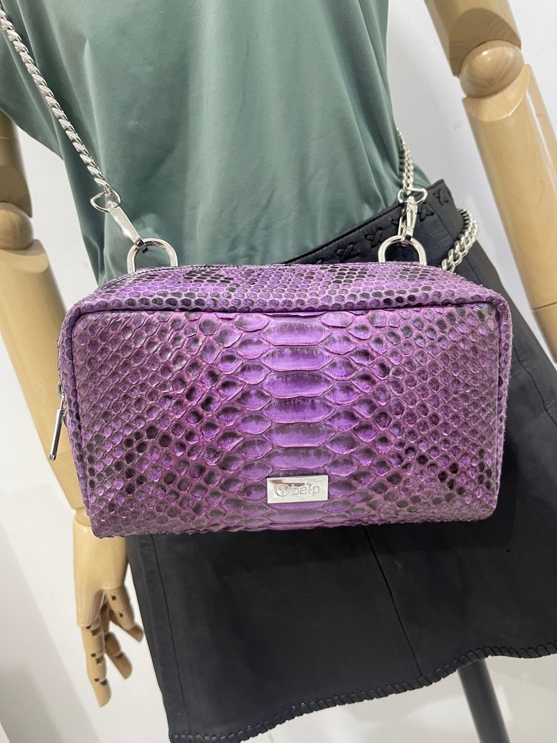 Python Leather Bag Snakeskin Crossbody Purse Python Leather Clutch belp ...