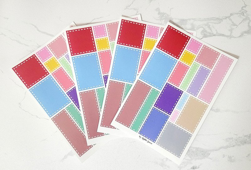 Square-shaped sticker snow rabbit｜貼紙人氣榜 - Pinkoi