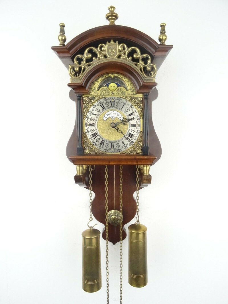 Antique Vintage Dutch Wall Clock Warmink Wuba Sallander Moonphase 8 day ...