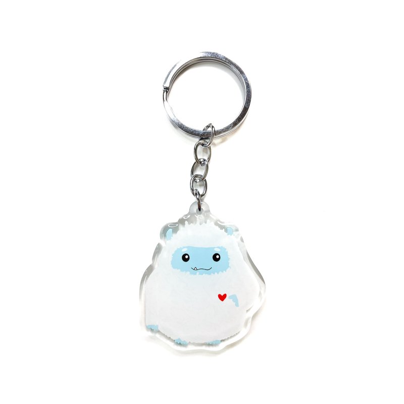Yeti Acrylic Keychain, Double Sided Epoxy Charm, Kawaii Cute Yeti Lover ...