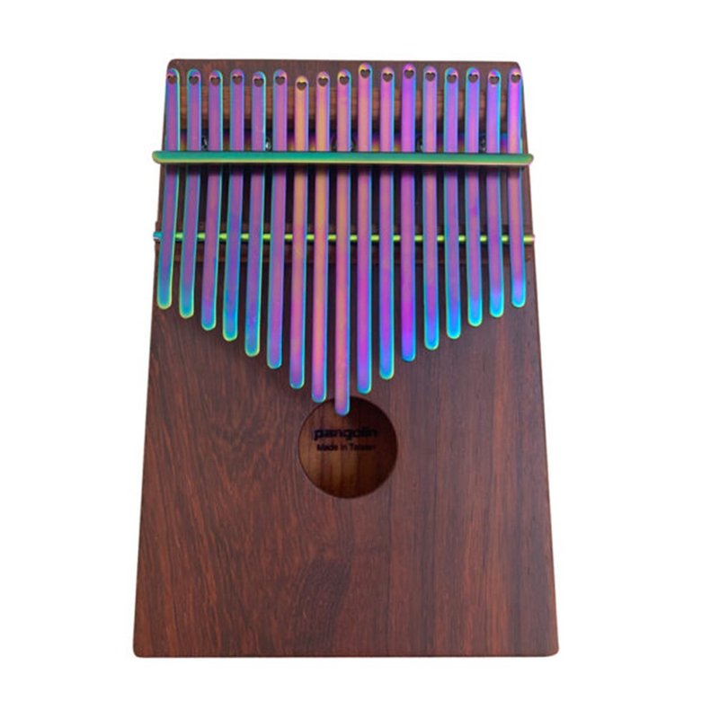 Red sandalwood veneer Kalimba multicolored titanium-plated keys gift ...