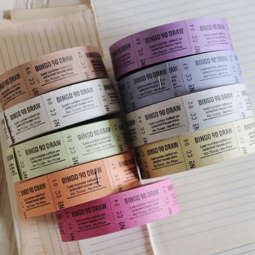 特殊稀有款 英國 古董 票據卷 bingo票 舊版 絕版 復古手帳 分裝 - 設計館 markypuppy手帳文具店 刊物/書籍 - Pinkoi