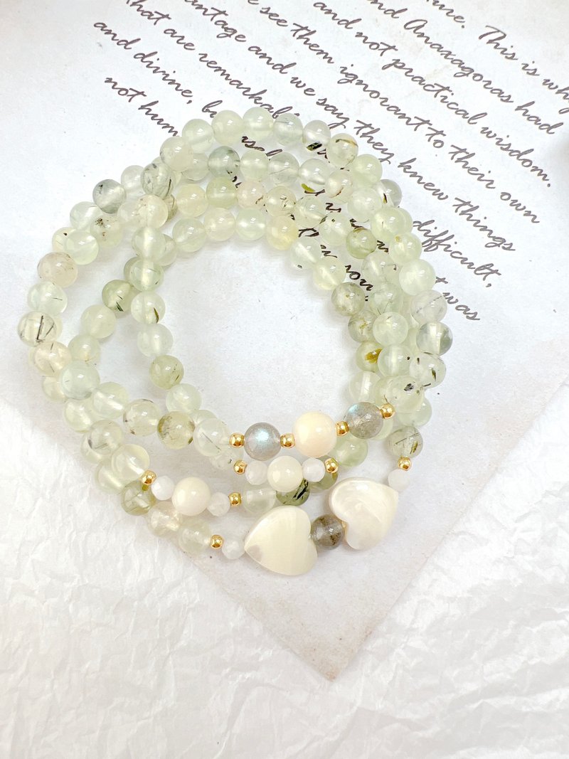 【108顆念珠系列】葡萄玉*貝殼珠*月光石*念珠多圈手串 - 設計館 Chōdo ii 剛剛好。 手鍊/手環 - Pinkoi