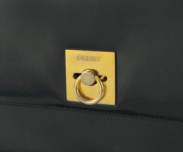 日本直送名牌中古包】CELINE セリーヌガンチーニレザー 日本直送名牌中古包】CELINE セリーヌガンチーニレザー