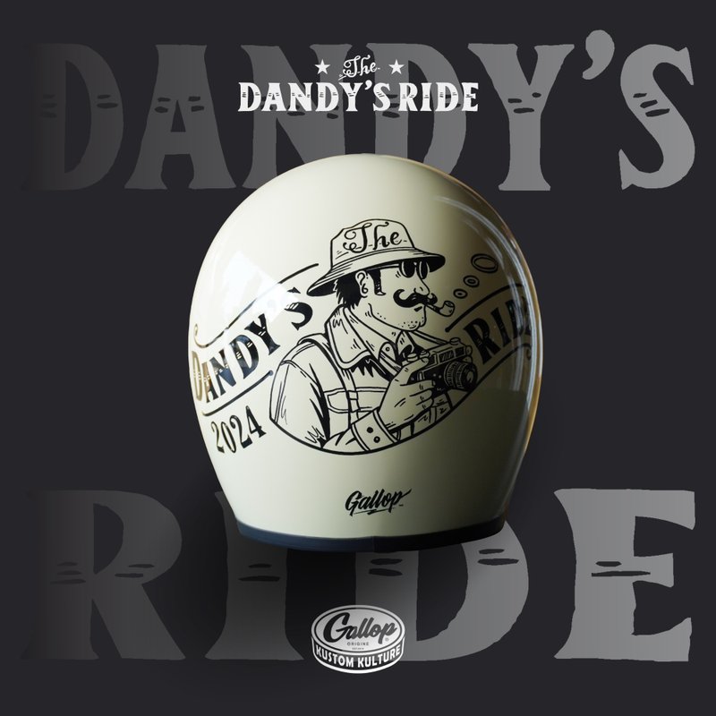 2024 12th THE DANDY'S RIDE 鬍子老爹 限定安全帽 Gallop Kustom Kulture｜安全帽人氣榜 - Pinkoi