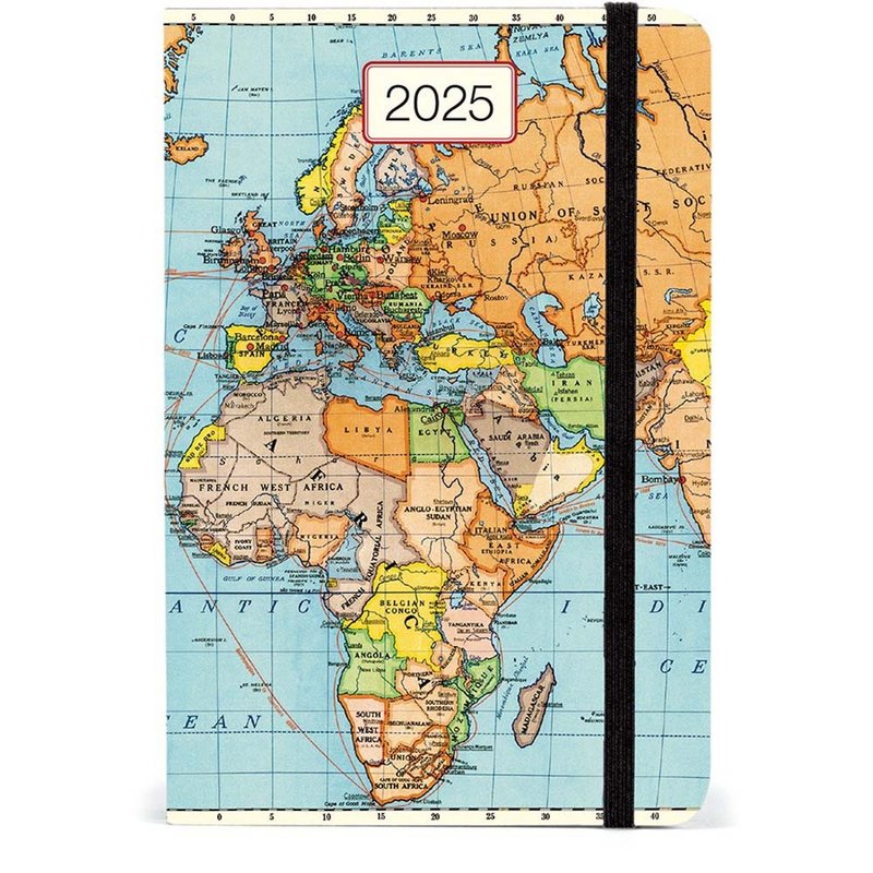 Cavallini & Co. 2025週計畫手帳_復古地圖_A6 Cavallini & Co. 台灣經銷｜筆記本/手帳人氣榜 - Pinkoi