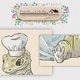 【Digital】The Cooking Gecko PDF cross stitch pattern / instant download ...