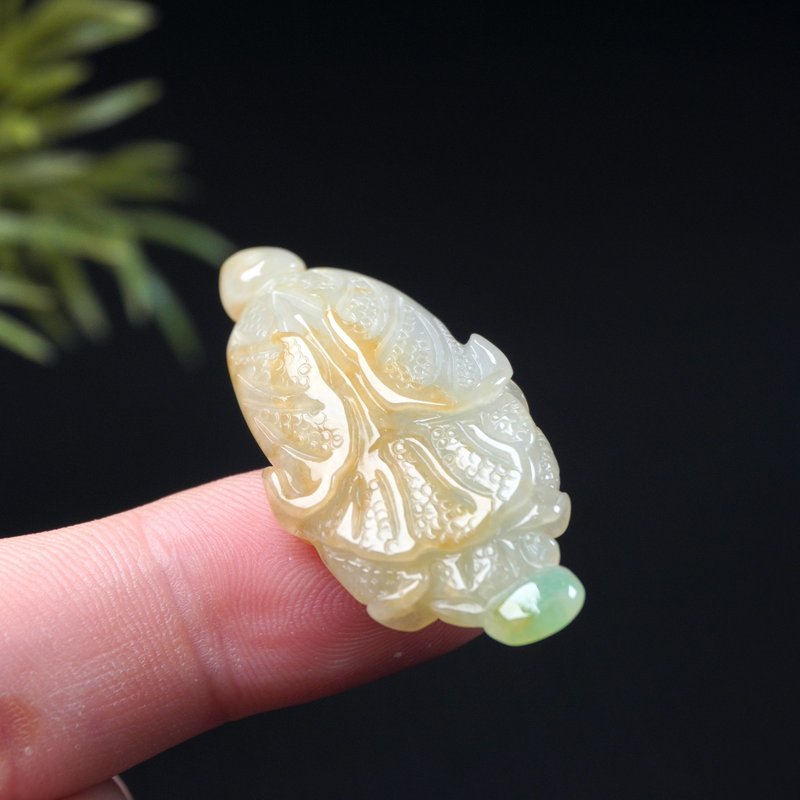 【Gathering Wealth】Ice-type tri-color jadeite cabbage necklace | Natural Burmese jade A-grade ...