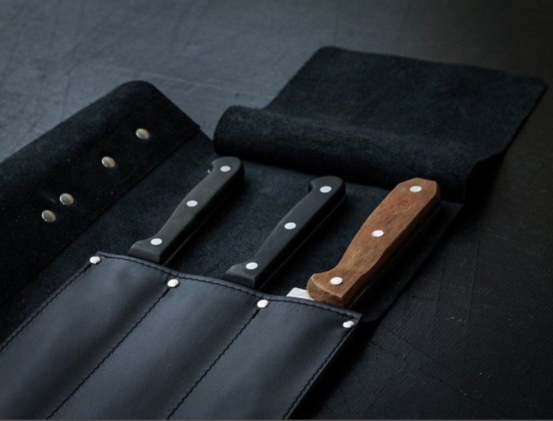 leather knife roll, Chef knife roll bag, Chef knife roll, knife roll ...
