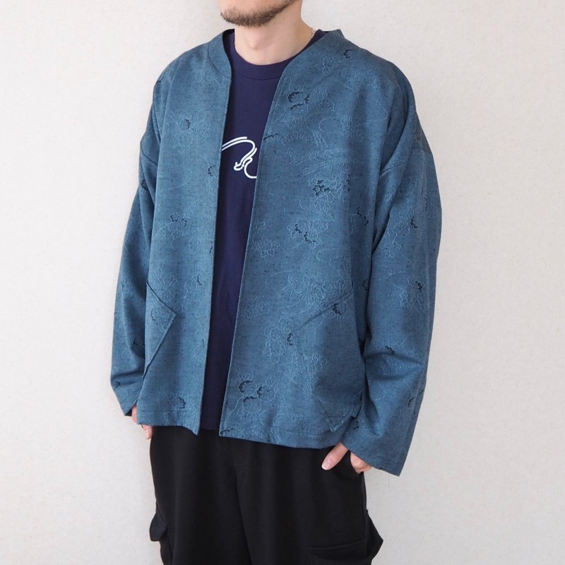 【日本製造】超長袖、藍色和服夾克男式、升級改造服裝、禮物 UMUI｜男夾克/外套人氣榜 - Pinkoi