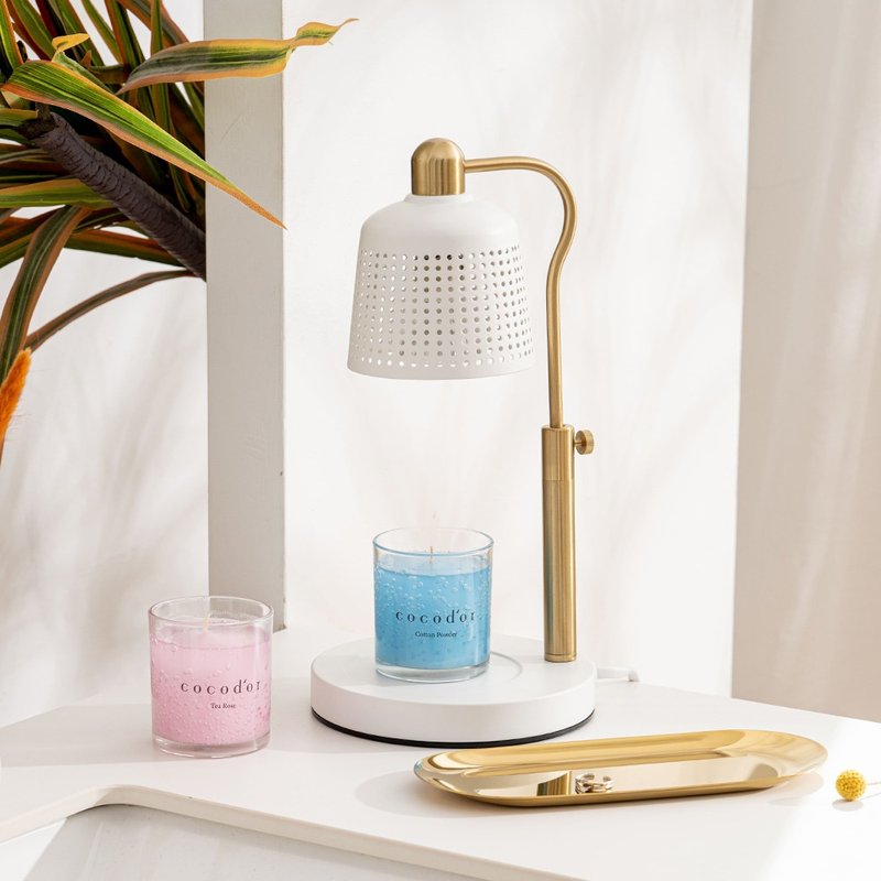 cocodor-可調式復古融燭燈-奶油/白色+香氛蠟燭170g COCODOR 珂珂朵爾｜香氛蠟燭/燭台人氣榜 - Pinkoi