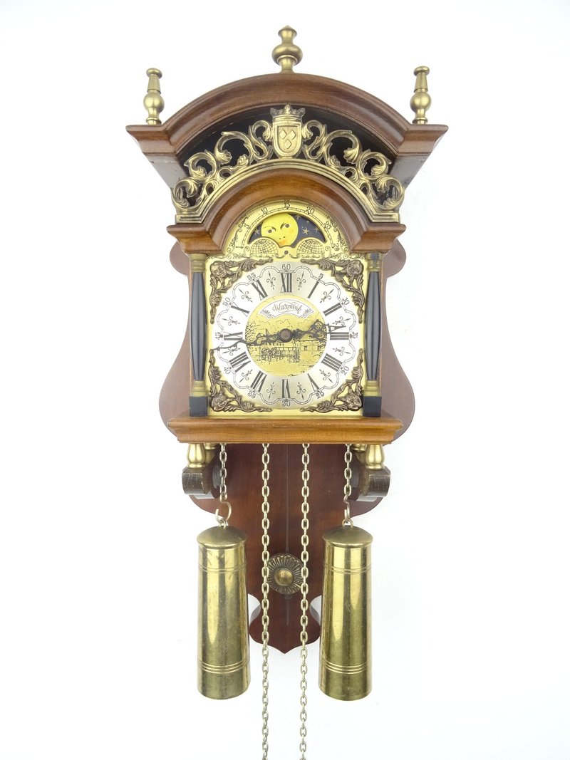Antique Vintage Dutch Wall Clock Warmink Wuba Sallander Moonphase 8 day ...