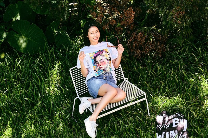 Naardoodle 休閒女款-冥想圖TEE (寬版) 川衣見｜女 T 恤人氣榜 - Pinkoi