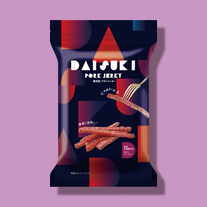 蒜香炙燒豬肉條-輕巧夾鏈包(150g) DAISUKI 台意思吉｜肉乾/肉鬆人氣榜 - Pinkoi