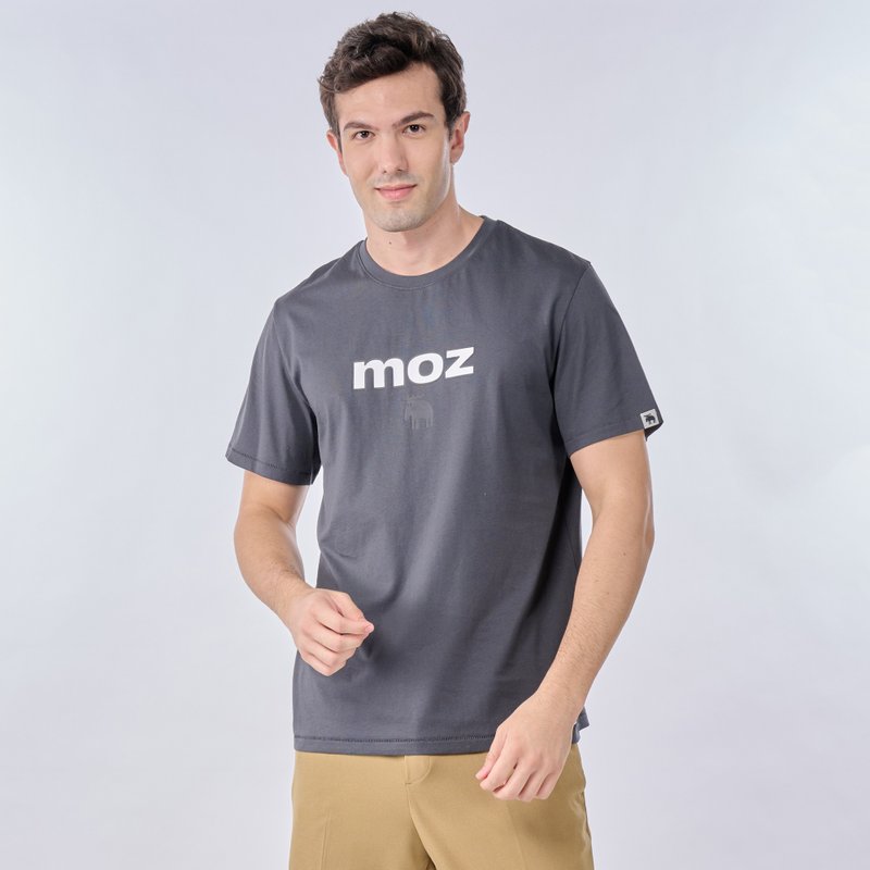 moz Swedish text moose comfortable soft cotton 100% cotton short T-iron gray (Asian version) men ...