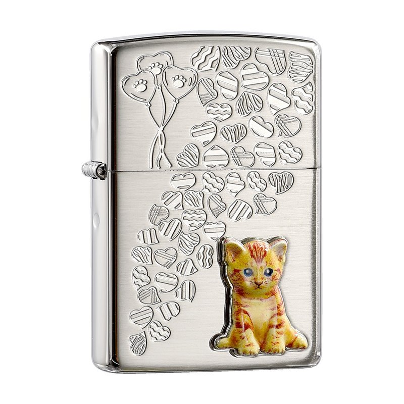 【ZIPPO官方旗艦店】愛心橘貓防風打火機 ZA-4-85B Zippo｜其他人氣榜 - Pinkoi