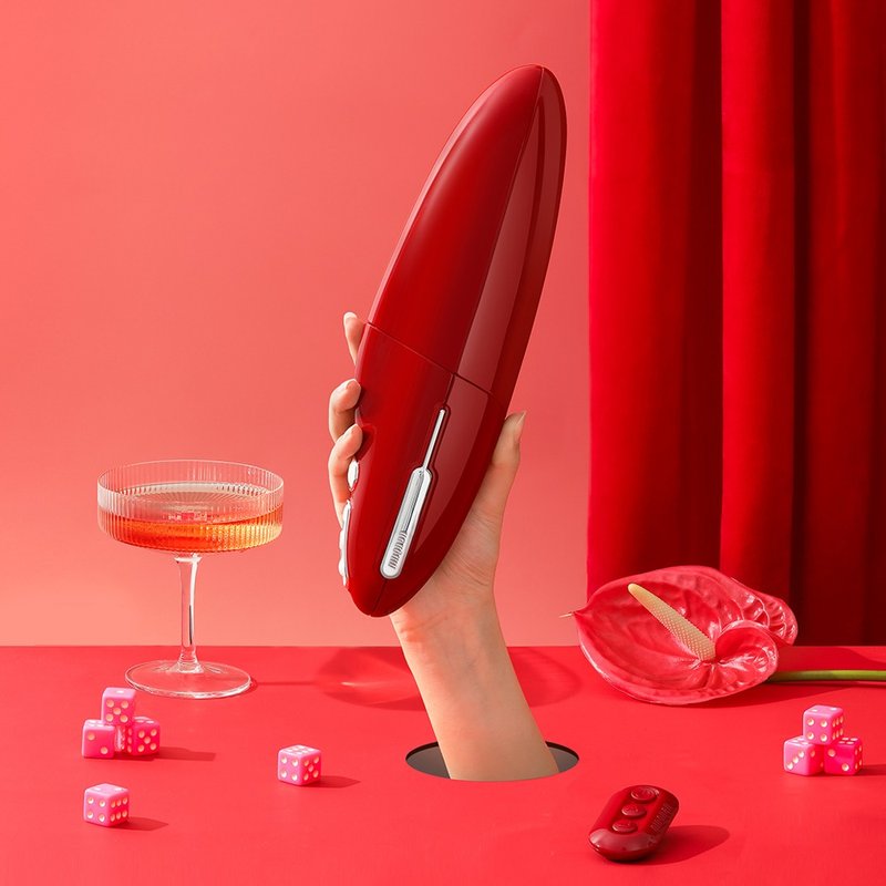 輕喃 qingnan #9伸縮旋轉加溫炮機套組 (紅) SISTALK 小怪獸 & sis select｜情趣用品人氣榜 - Pinkoi