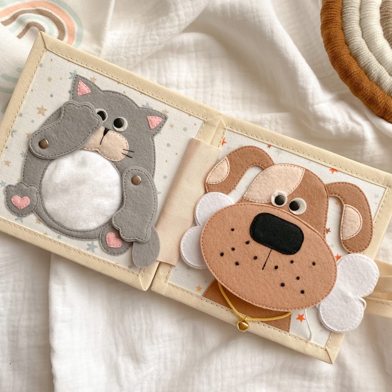 TACTILE BOOK FOR A BABY, 我的第一本書 3, Montessori Development Mini-Book ...