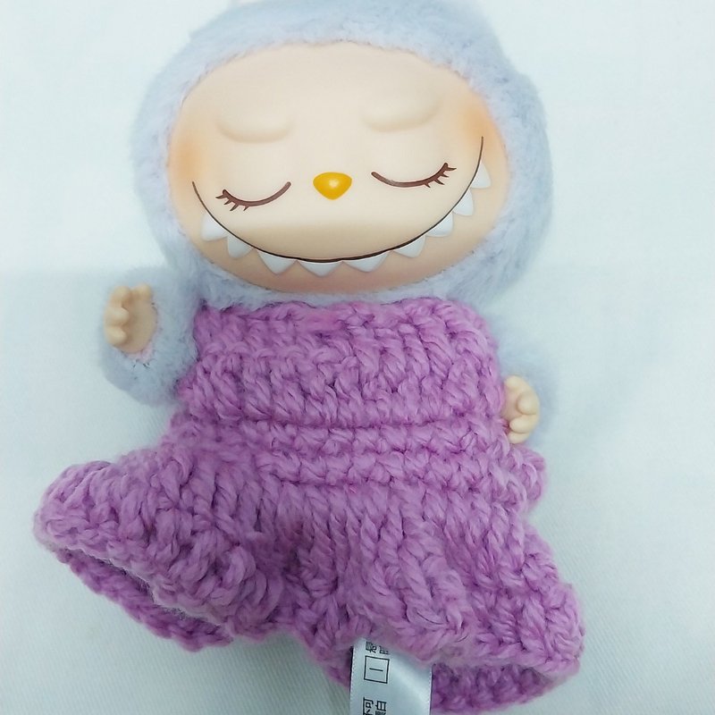beautiful labubu V1 V2 Violet doll Bib yarn crochet handmade ...