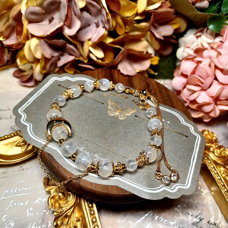 月亮06】戀愛 天然水晶手鍊 DIY手鏈設計款 - 設計館 Camellia Adornments 手鍊/手環 - Pinkoi