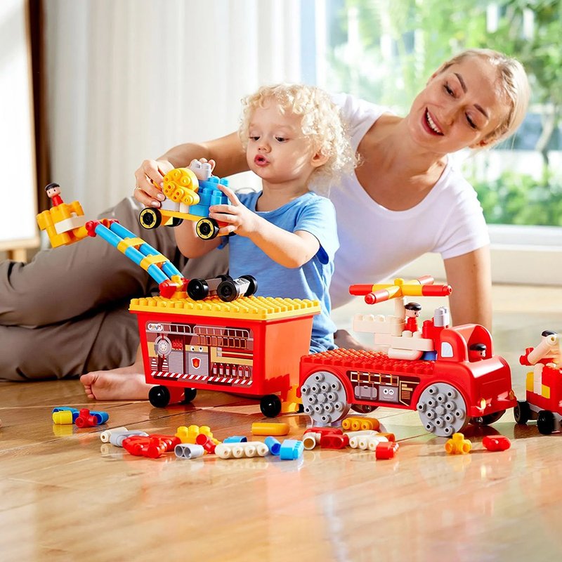 德國PolyM 消防卡車積木組 德國PolyM｜寶寶/兒童玩具/玩偶人氣榜 - Pinkoi