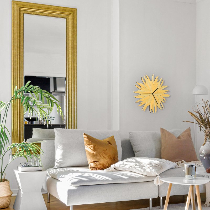 Haystack gold - 有機手工掛鐘實心金色錶盤 ardeola｜時鐘/鬧鐘人氣榜 - Pinkoi