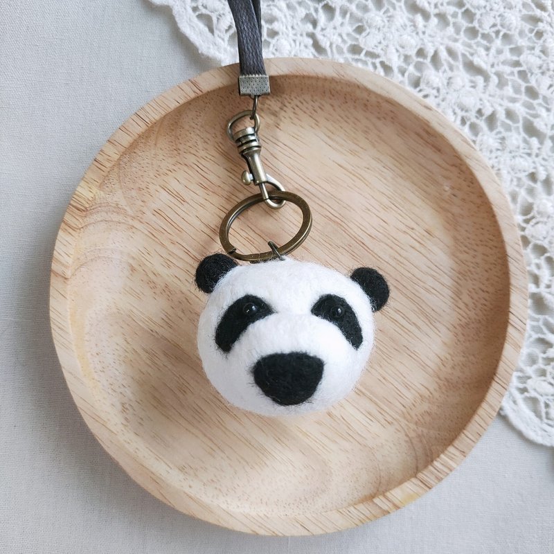 [Handmade Wool Felt] Round Panda Charm - Shop rosegirl_handimania ...