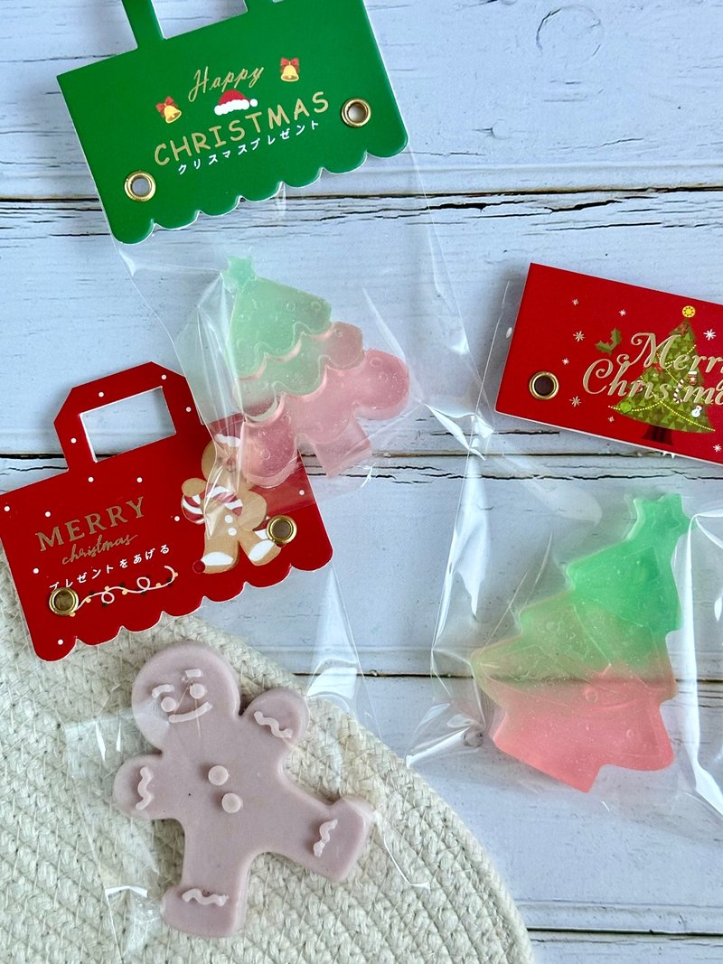 水晶聖誕樹 童趣薑餅人 造型肥皂 禮物分享 活動贈禮 交換禮物 四一製皂｜肥皂/手工皂人氣榜 - Pinkoi