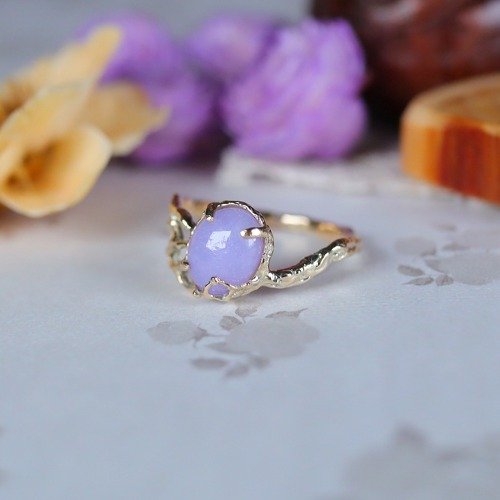 ラベンダー翡翠 指輪 k10 ゴールド - ショップ MIREYA jewelry ラベンダー翡翠 指輪 k10 ゴールド - ショップ MIREYA jewelry
