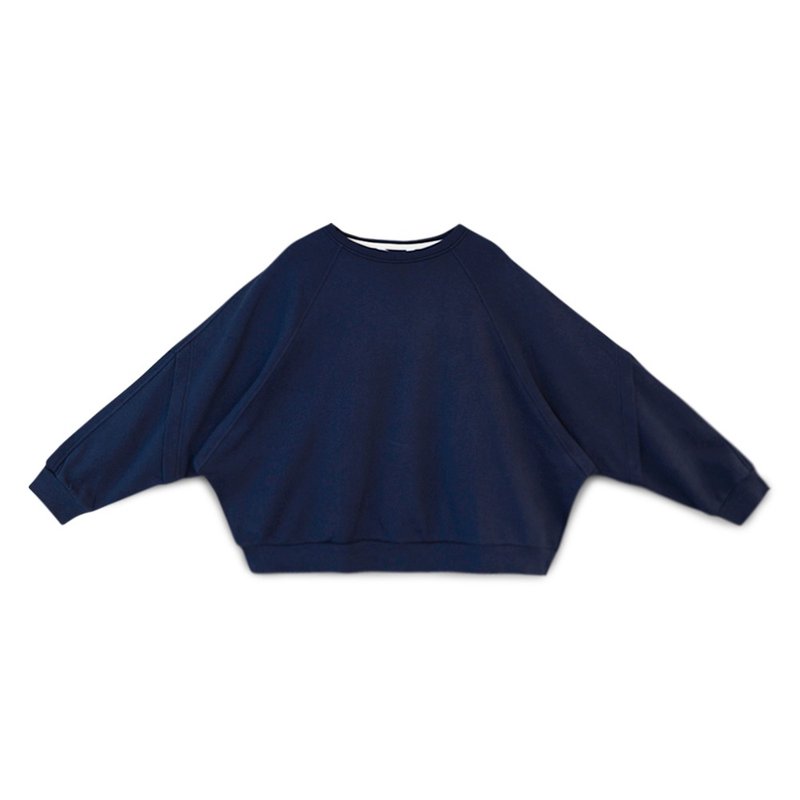 【Simply Yours】拼接蝙蝠袖上衣 藍F Simply Yours｜女上衣/長袖上衣人氣榜 - Pinkoi