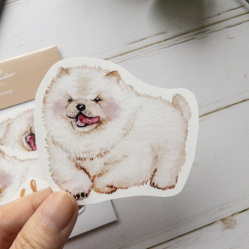 Puppy Series Sticker-Sticker,Watercolor,illustrations,Sticker,Chow Chow ...