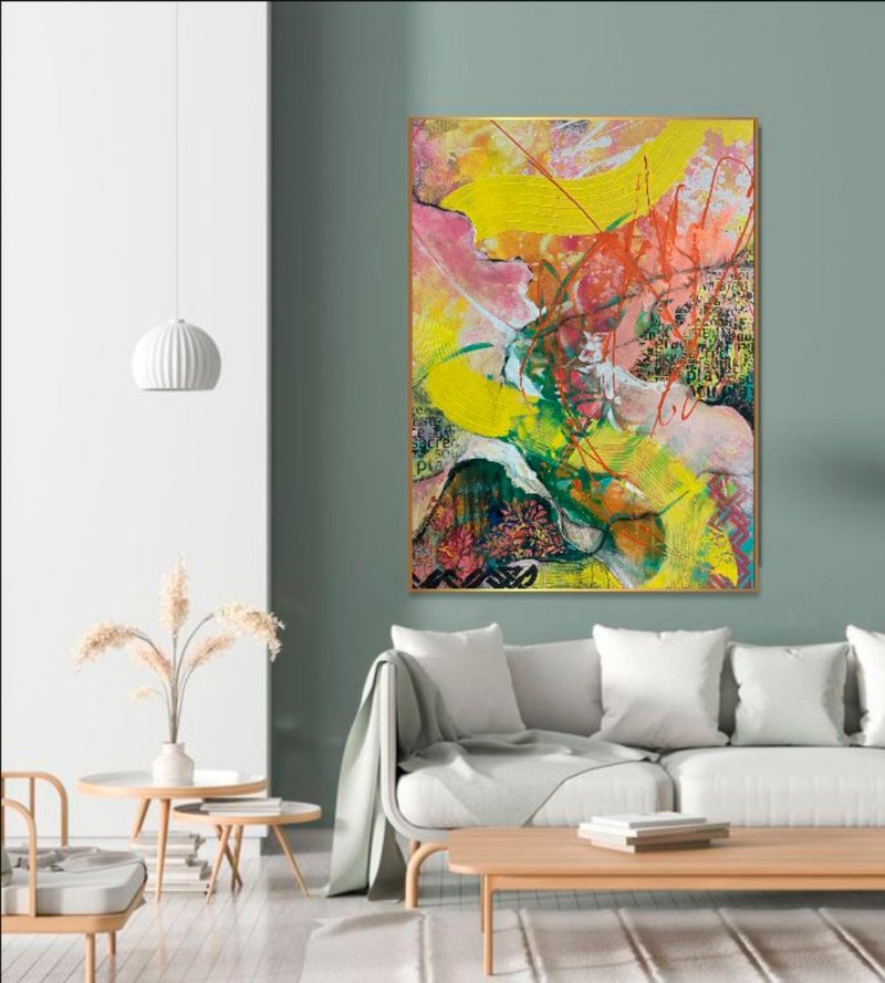 Abstract Colorful Painting Canvas Painting Wall Art Fine Art Painting Home Decor TrendGallery｜壁貼 ...