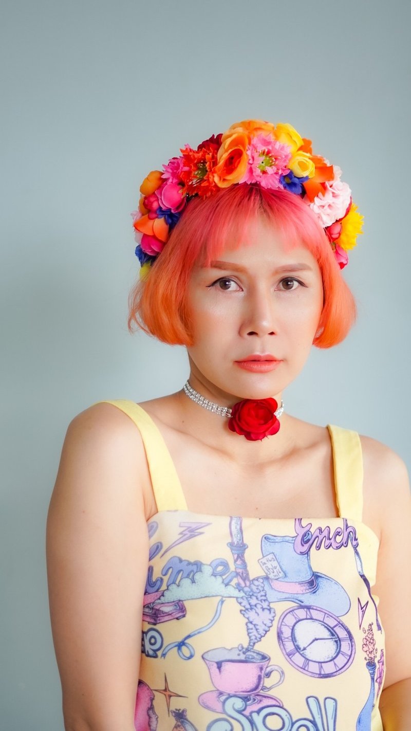 PP head dress mix color flower Lhonglhai｜髮箍/髮帶人氣榜 - Pinkoi