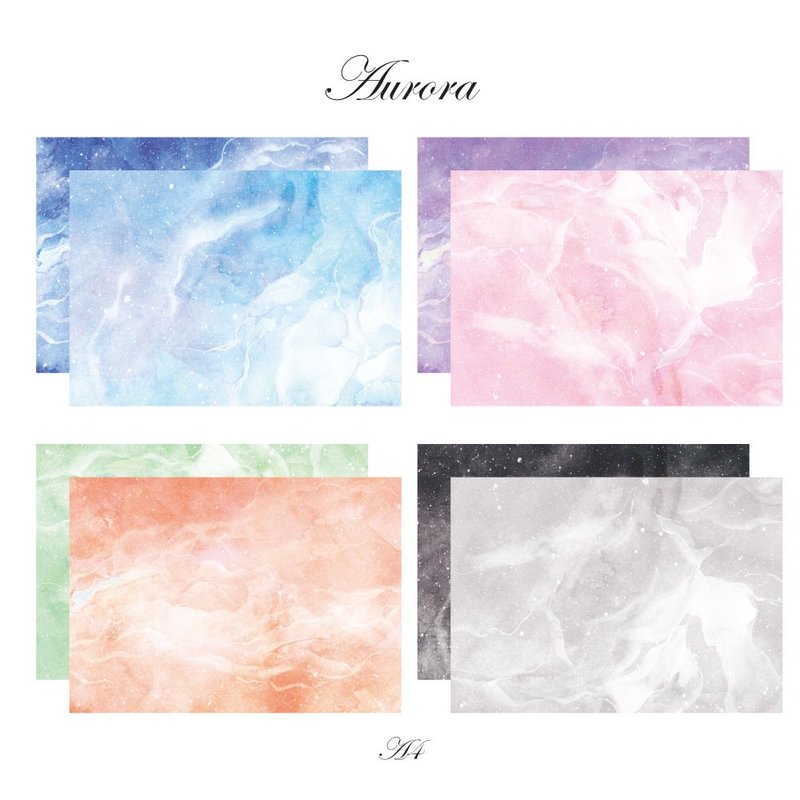 spoonful of aurora A4 Double Sided design paper (soranhan haru) honne market｜包裝材料/包裝紙人氣榜 - Pinkoi
