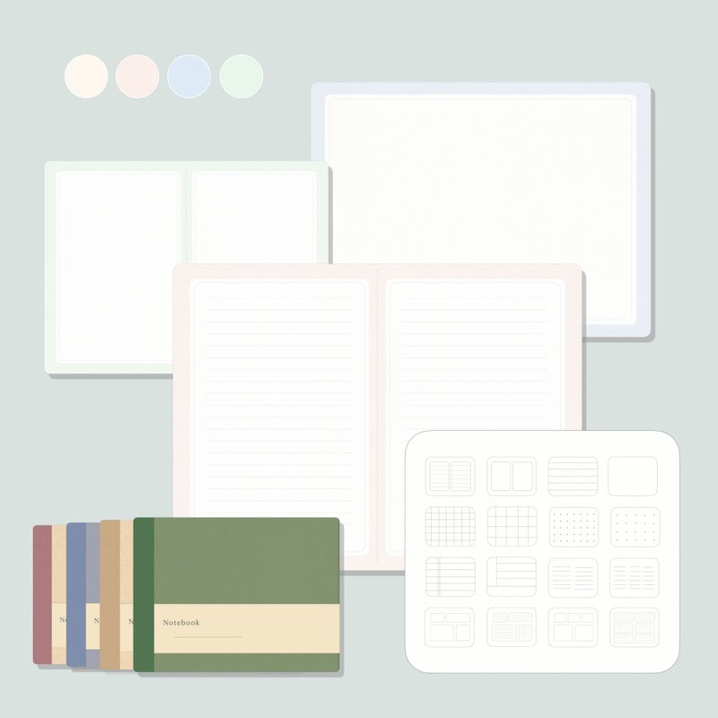 【Digital】Landscape Digital NoteBook | 16 notes templates | Kraft Paper ...