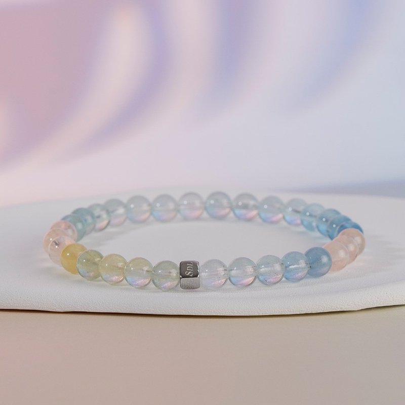 冰透漸變摩根石∣天然能量水晶手串∣5-6mm D14903 Stella D.L 星黛拉能量水晶｜手鍊/手環人氣榜 - Pinkoi