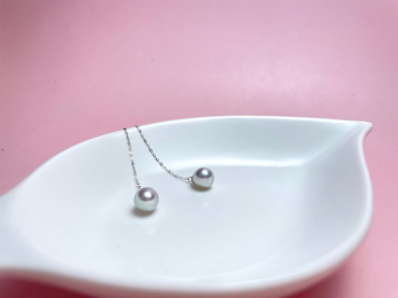 Akoya 真多麻 海水珍珠 炫彩 18K白金 耳環 耳線 Athena珍珠設計｜耳環/耳夾/耳骨夾人氣榜 - Pinkoi