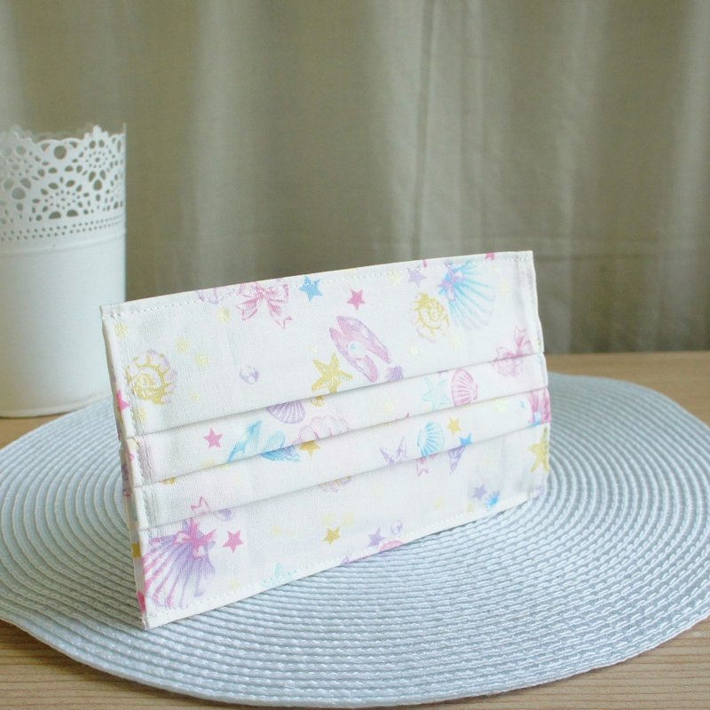 Lovely Japanese cotton cloth [star sand white shell mask cover] adult ...