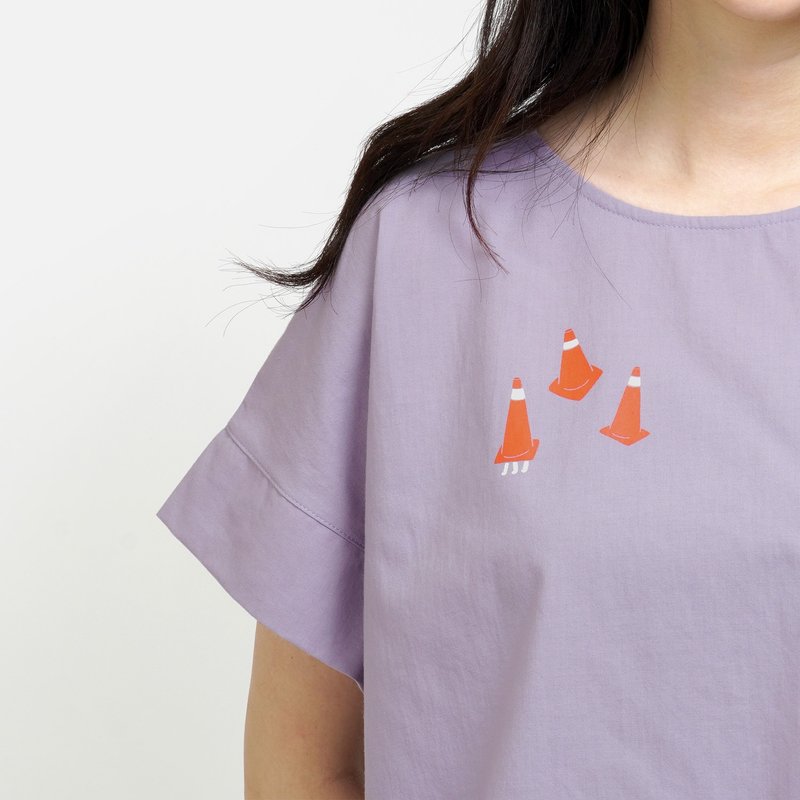 三隻腳的三腳錐上衣-丁香紫色 HEY SUN - Pinkoi 限時優惠活動