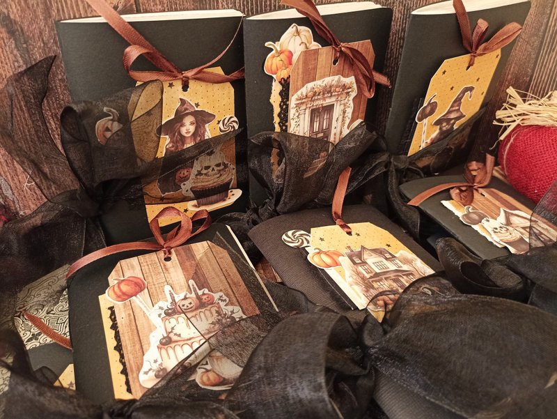 Spooky Halloween witch journal handmade blank Witch gothic black cat ...