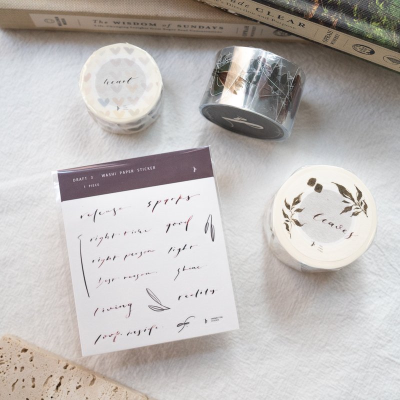 【Pinkoi 獨家組合】快閃95折免運 枝葉野草愛心紙膠帶貼紙套組 jr.journal｜其他人氣榜 - Pinkoi