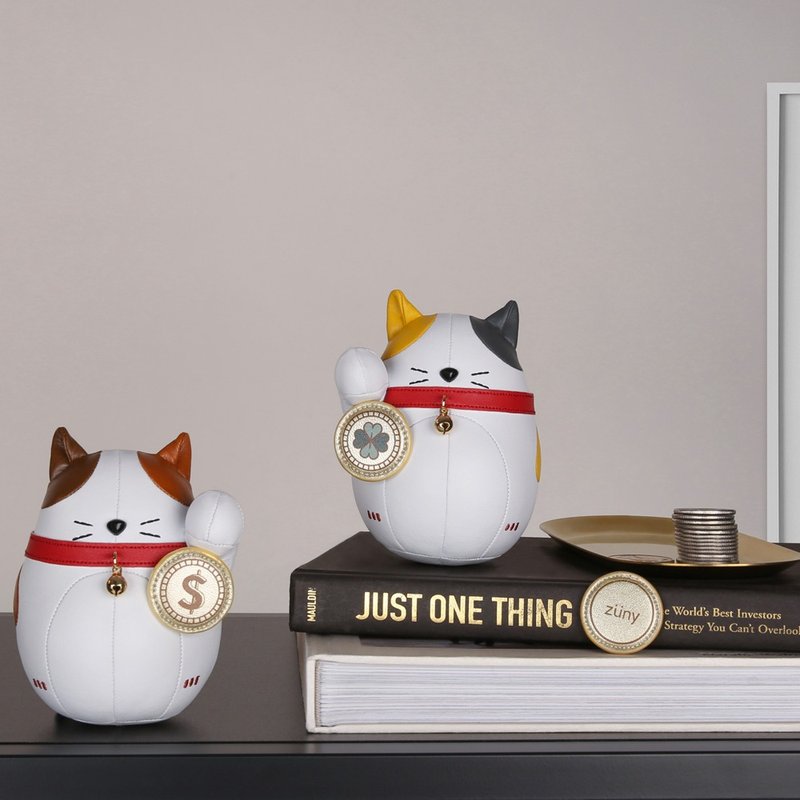 紙鎮 】招財貓 Lucky Cat Fuu (福貓) 皮革擺飾 l 開運 入厝 Zuny｜擺飾/家飾品人氣榜 - Pinkoi