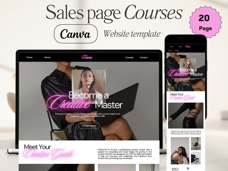 【數位】canva salepage website template I salepage for coach I business web design designsimplex｜圖文 ...