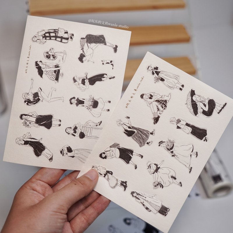 夏日元氣女孩 A6切膜貼紙 玩樂的文具 wanle studio｜貼紙人氣榜 - Pinkoi