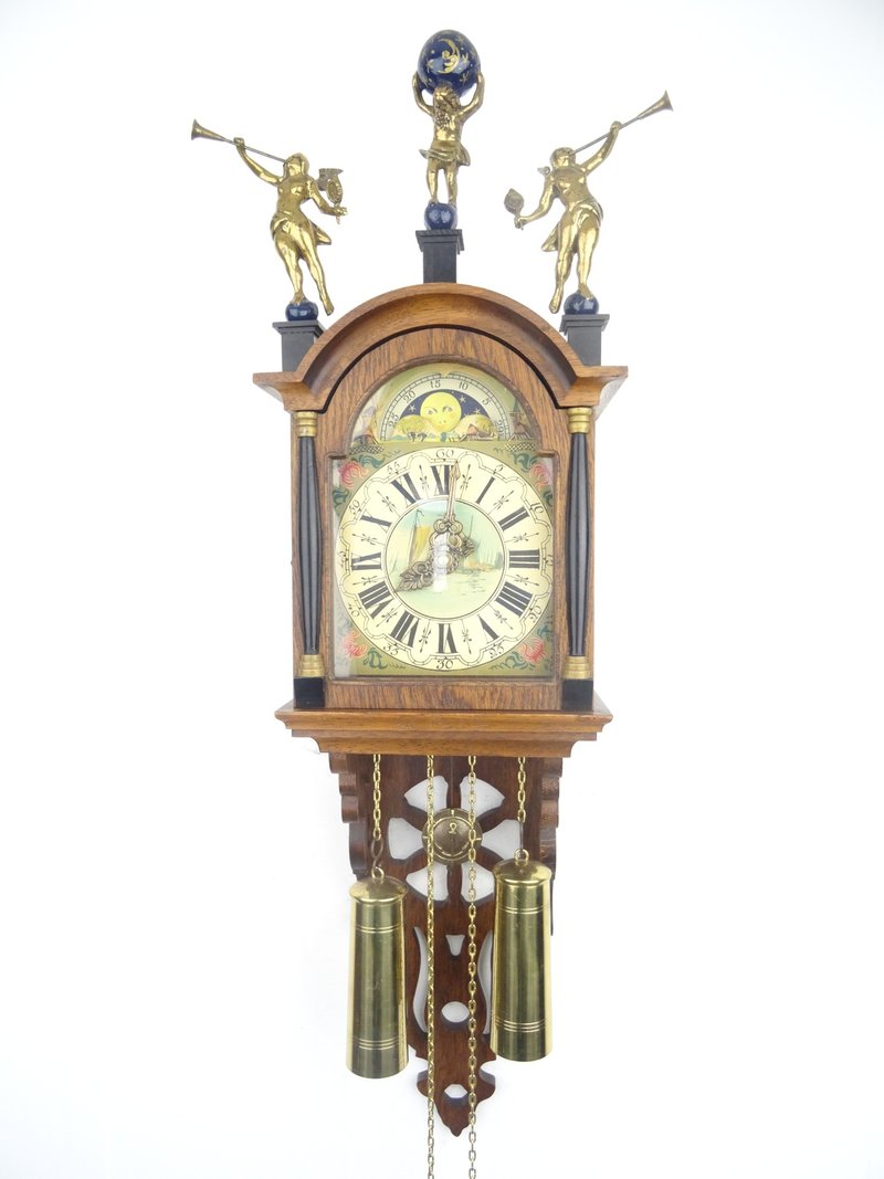 Antique Vintage Friesian Dutch Wall Clock 8 day (Warmink Wuba era) - 設計 ...