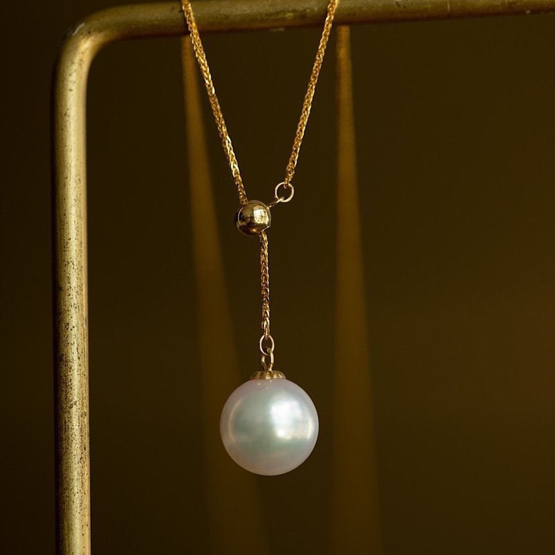 【WhiteKuo】18k天然akoya珍珠蕭邦Y字項鍊 WhiteKuo高級珠寶訂製所｜項鍊人氣榜 - Pinkoi