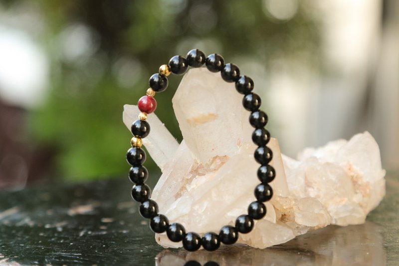 【Series of Bracelet】6.2mm Purple Cinnabar bracelet - Shop SBI (Sean's Bismuth) Bracelets - Pinkoi